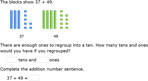 IXL - Use models to add two-digit numbers - with regrouping (1st class ...