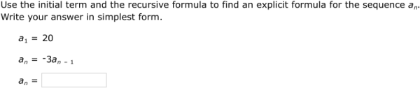 IXL - Convert a recursive formula to an explicit formula (6th year ...
