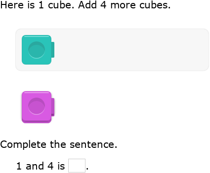 IXL - Add to cube trains - numbers up to 5 (Junior infants maths practice)
