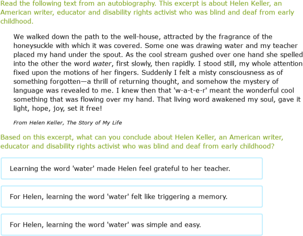 IXL - Compare two texts with different genres (2nd year English practice)