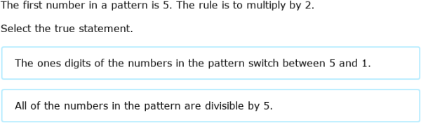 IXL - What is true about the multiplication pattern? (3rd class maths ...