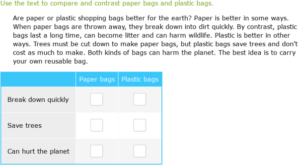 IXL - Compare and contrast in informational texts (3rd class English ...
