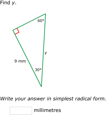 IXL - Special right triangles (Transition year maths practice)