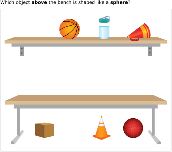 IXL - Three-dimensional shapes - above and below (Senior infants maths ...