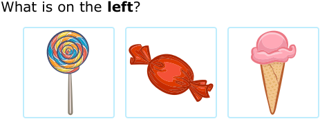 IXL - Left, middle and right (Senior infants maths practice)
