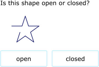 IXL - Open and closed shapes (1st class maths practice)