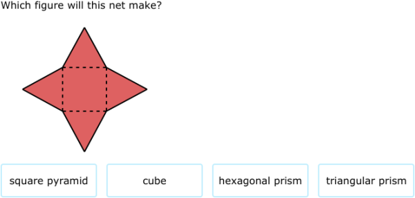 IXL - Nets of three-dimensional figures (6th class maths practice)