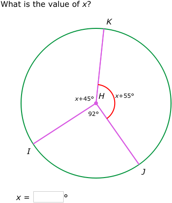 IXL - Central angles (5th year maths practice)