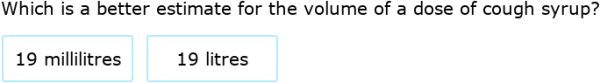 IXL - Which unit of volume is appropriate? (1st class maths practice)