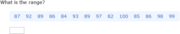 IXL - Find the range (3rd class maths practice)
