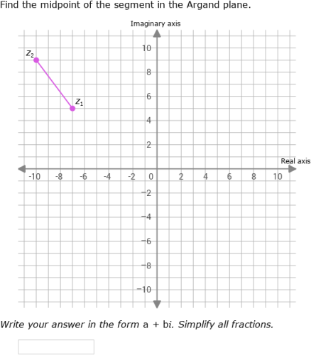 IXL - Midpoints in the Argand plane (5th year maths practice)