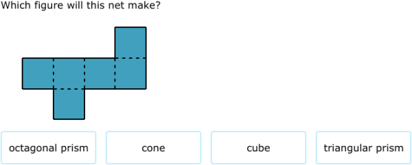 IXL - Nets of three-dimensional figures (4th class maths practice)