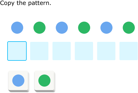 IXL - Colour patterns (Junior infants maths practice)