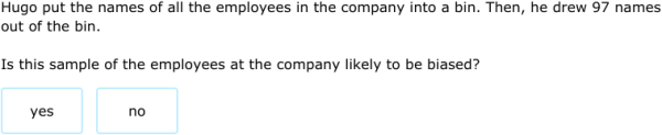 IXL - Identify biased samples (5th year maths practice)